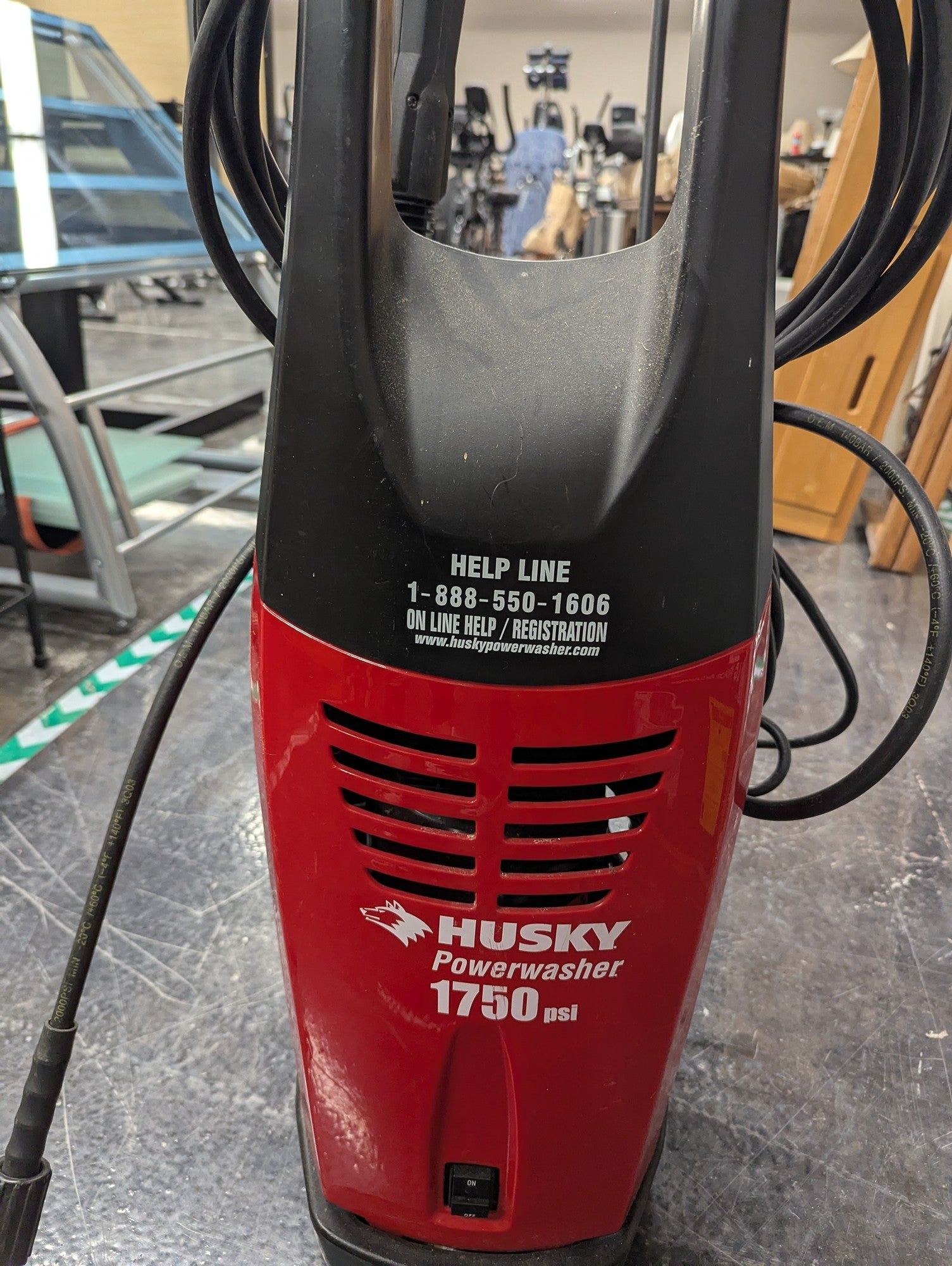 Husky 1750 PSI Power Washer: Red, Robust Cleaning Machine