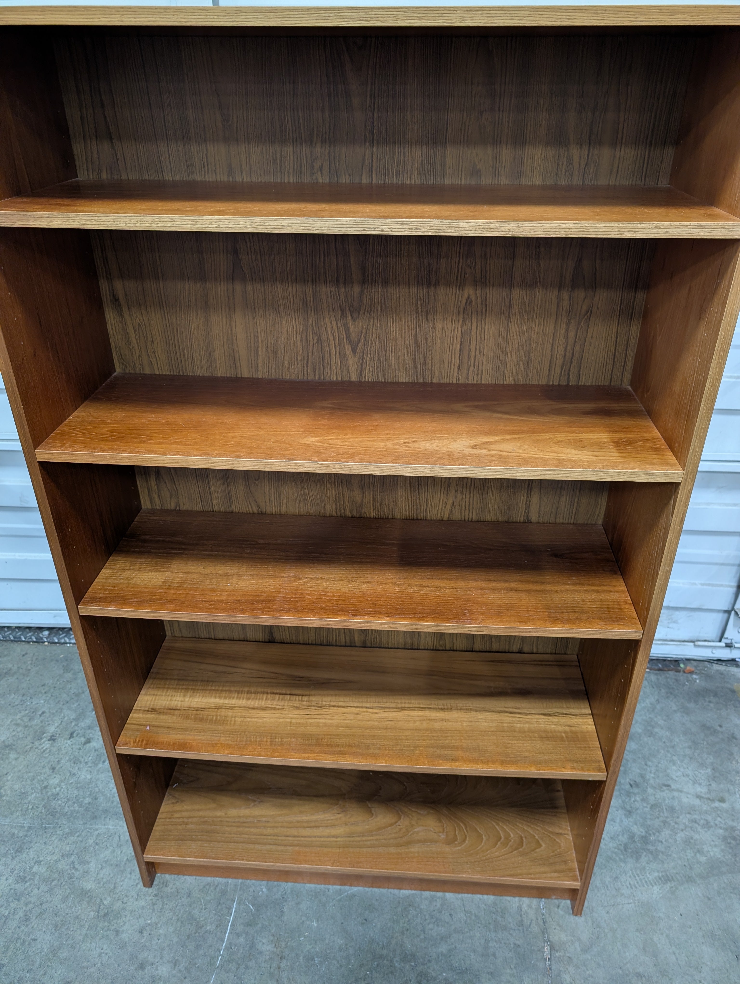 Classic Five-Shelf Wooden Bookcase