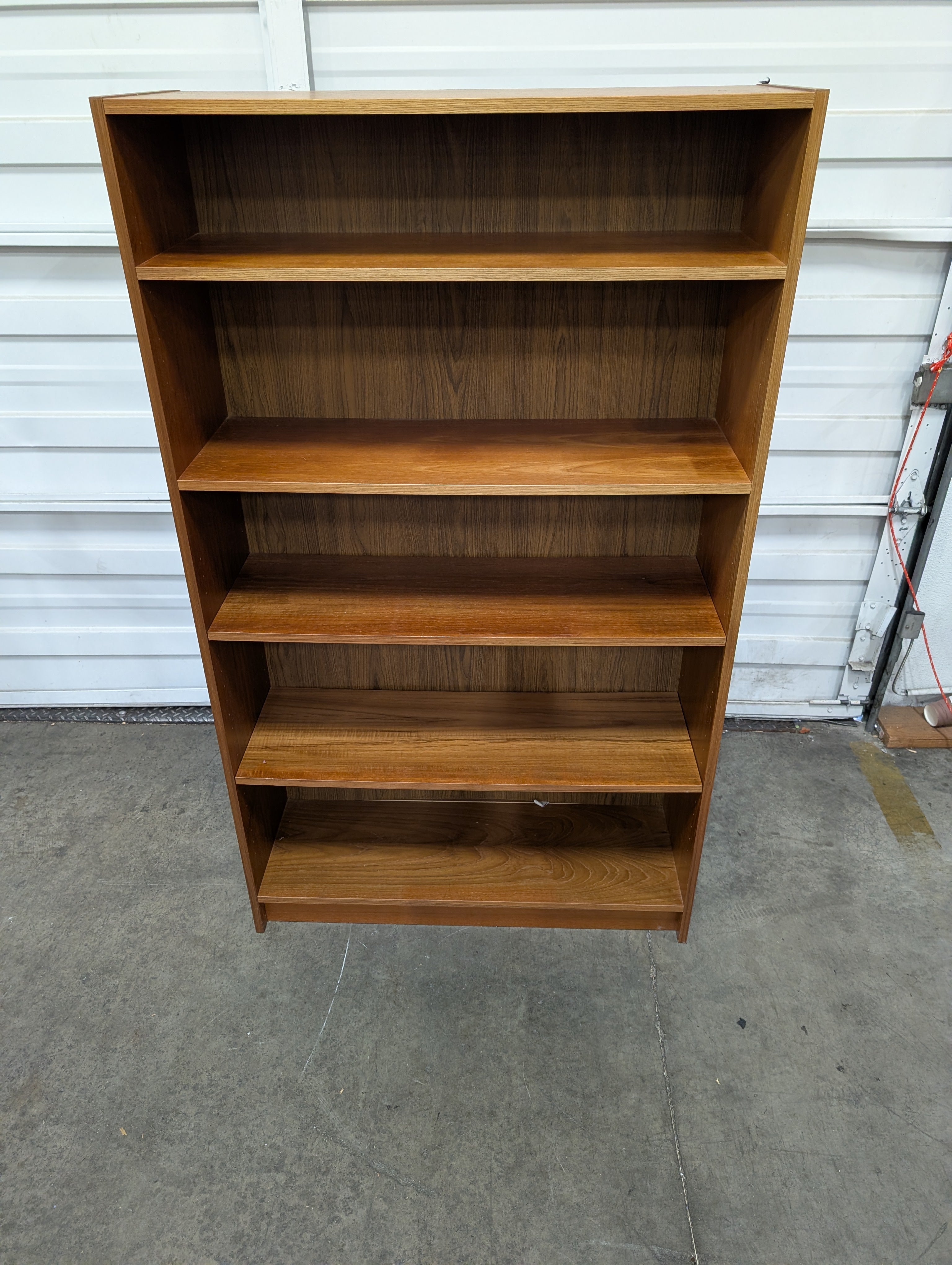 Classic Five-Shelf Wooden Bookcase